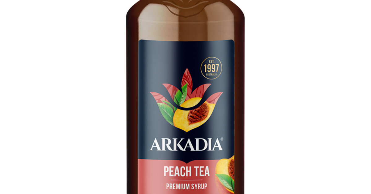 Arkadia Peach Tea Syrup 1L | Arkadia Beverages