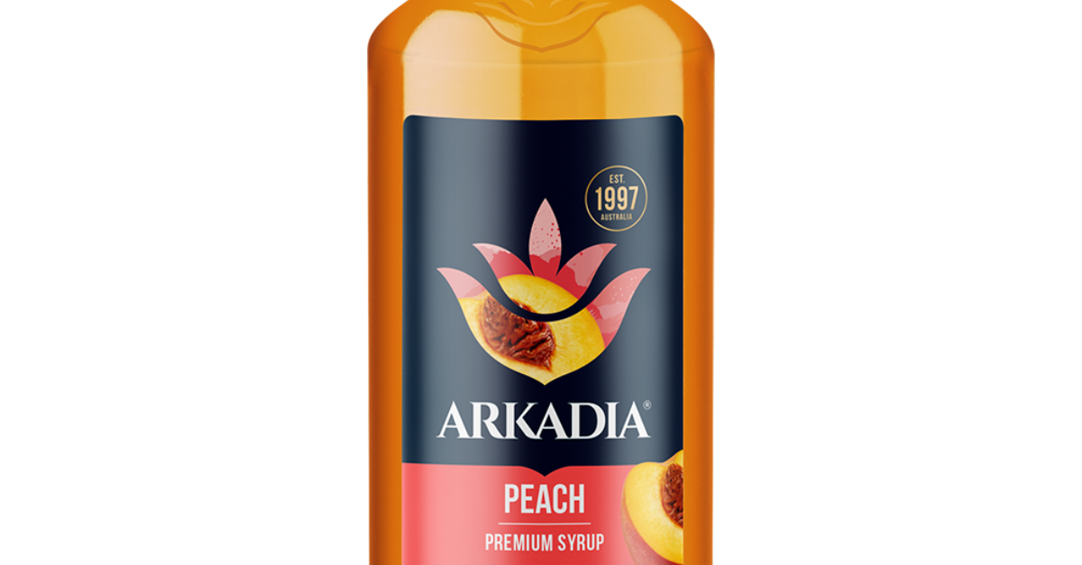 Arkadia Premium Syrup Peach 750ml | Arkadia Beverages