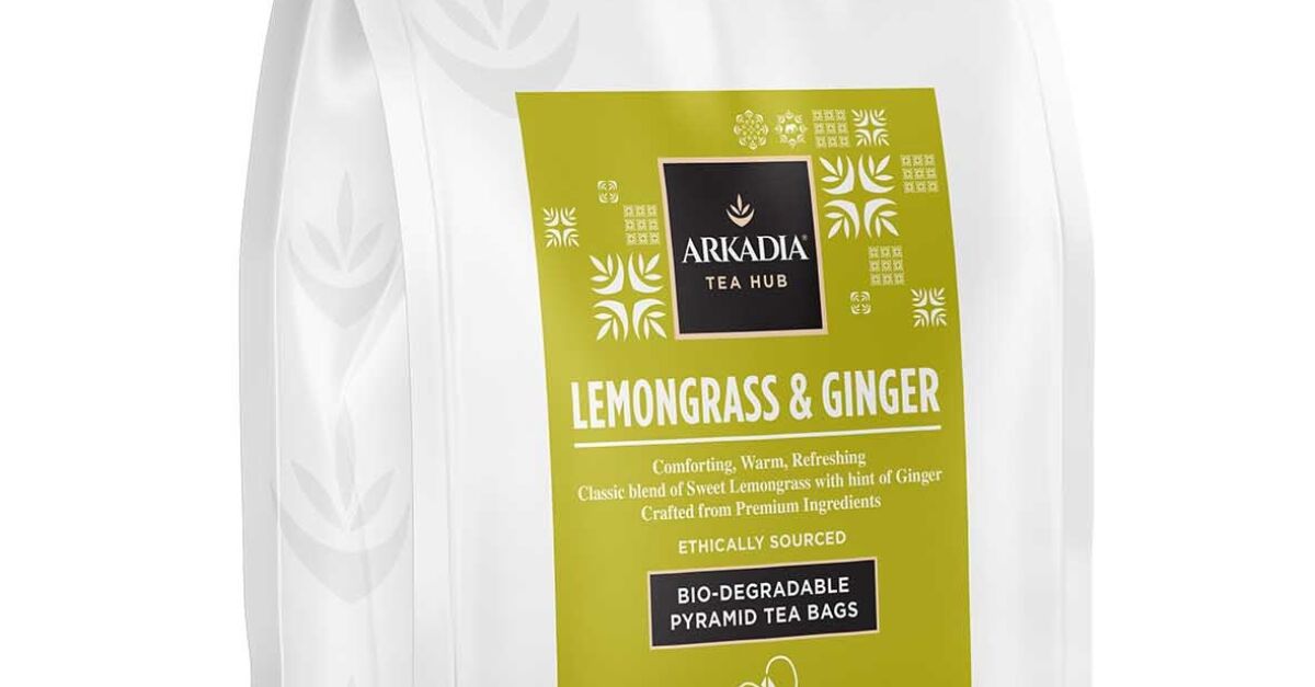 Arkadia Lemongrass and Ginger Pyramid Bags 200g | Arkadia Beverages